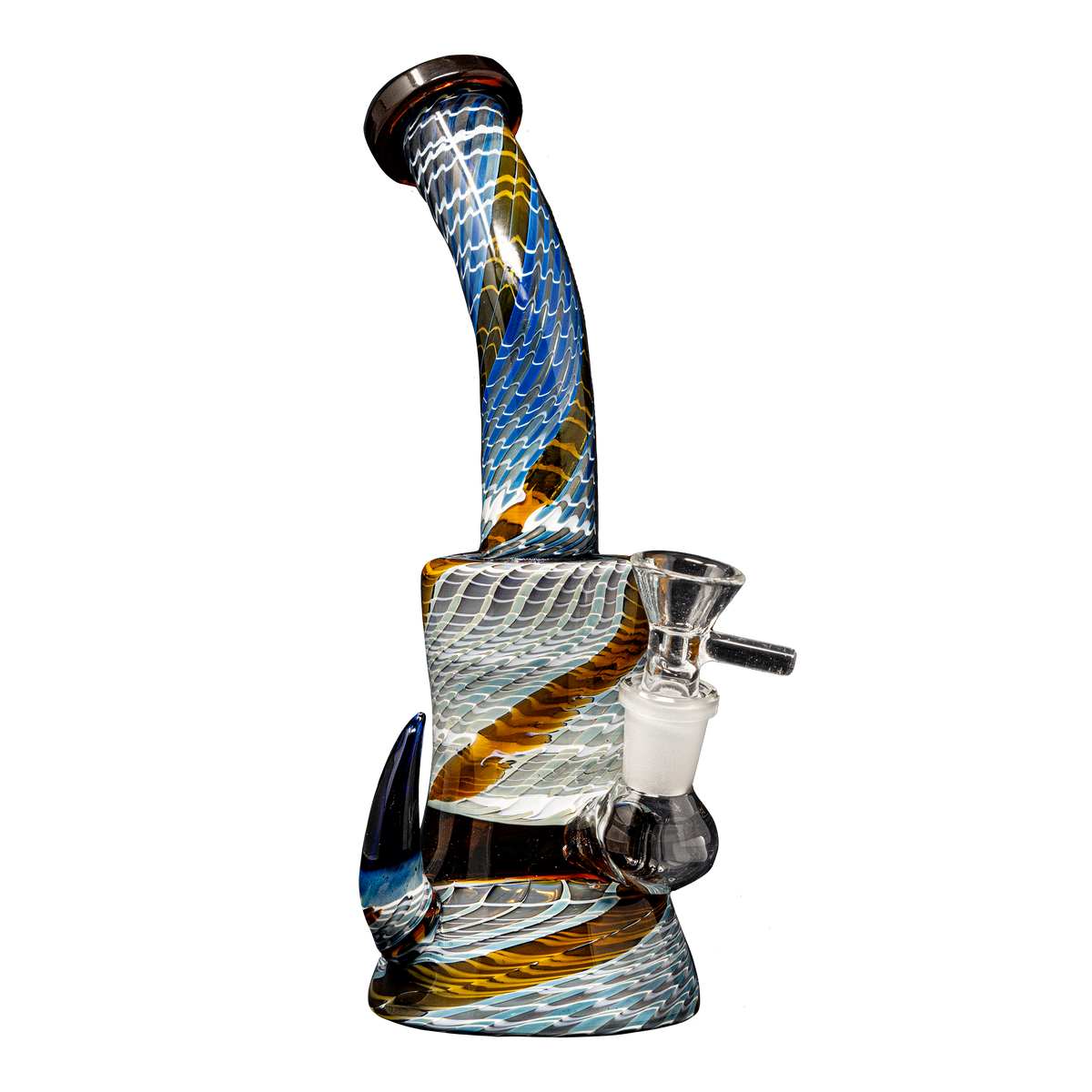 High Class Glass - Spike Design Bong – Gold Spectrum